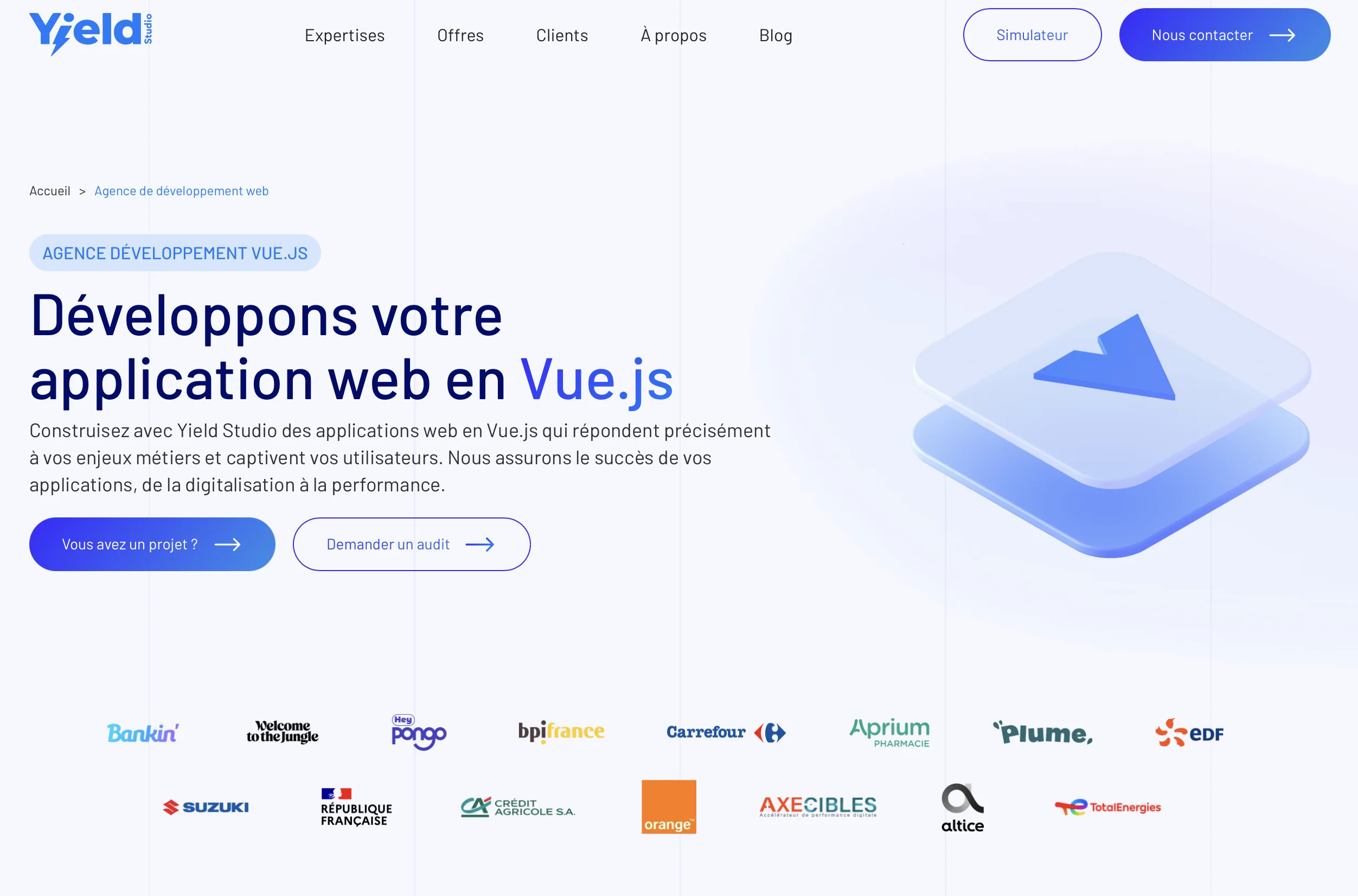 Top 5 des meilleures agences de développement Vue.js en France | Yield Studio